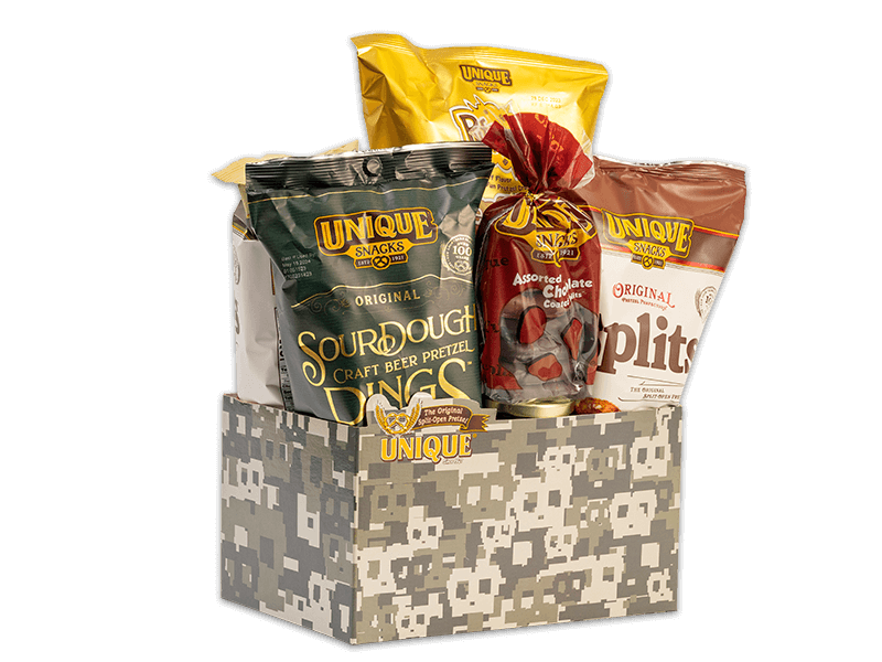 Camouflage Gift Basket Box – Unique Snacks
